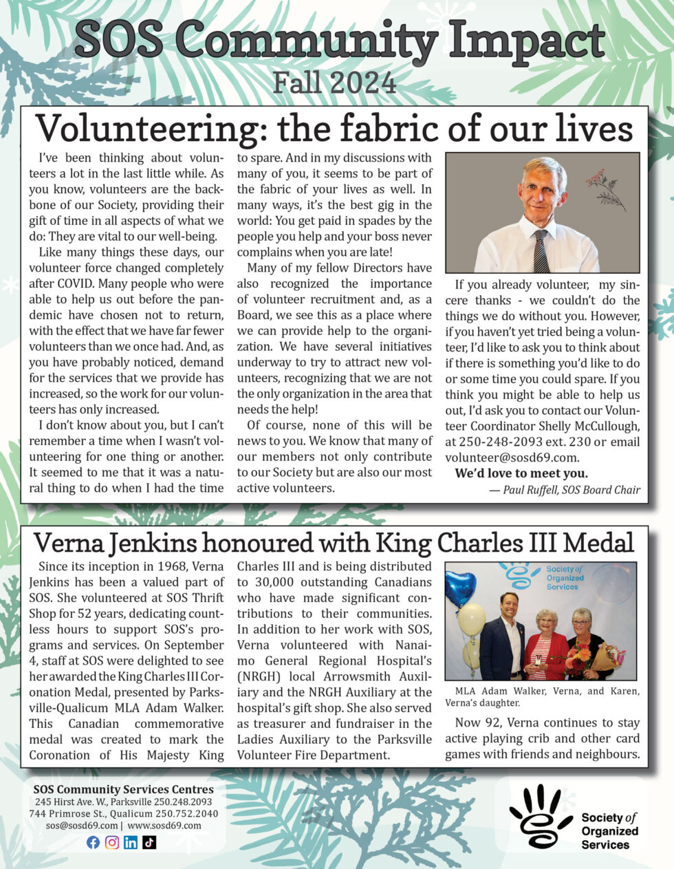 Fall 2024 Impact Report - SOS - Society of Organized Services