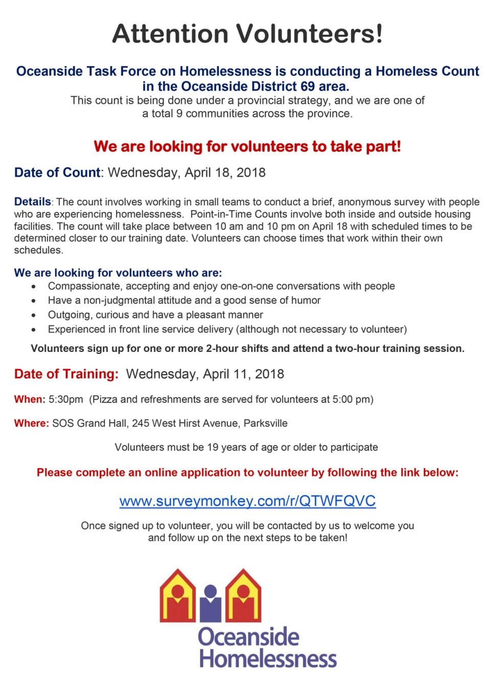 Homelessness Task Force needs Volunteers - SOS - Society of Organized ...