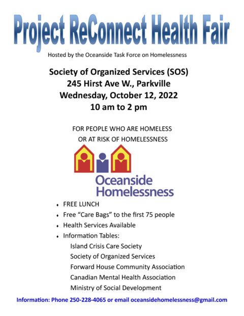 Project ReConnect Health Fair - SOS - Society of Organized Services
