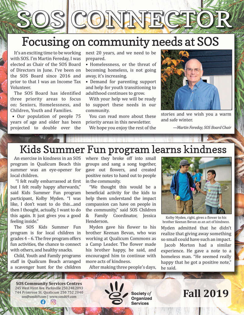 SOS Fall Newsletter - SOS - Society of Organized Services