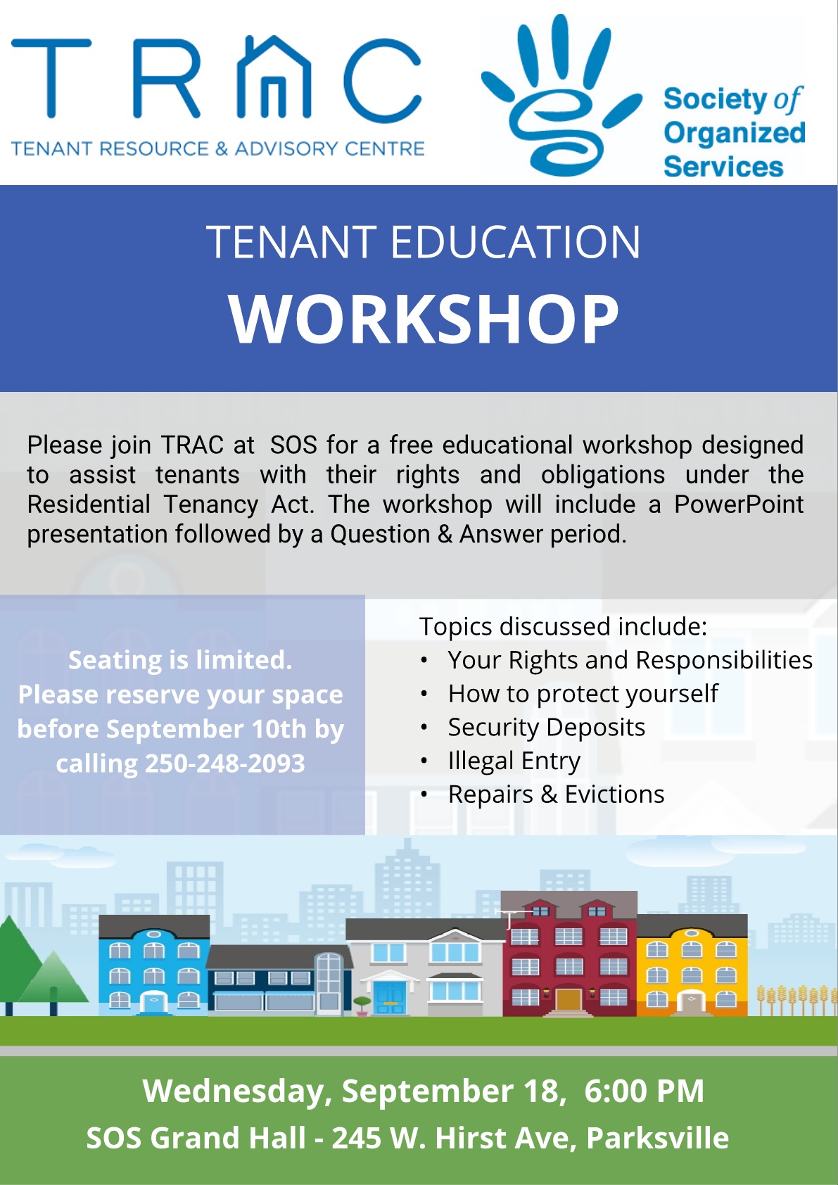 Tenant Education Workshop - SOS - Society of Organized Services