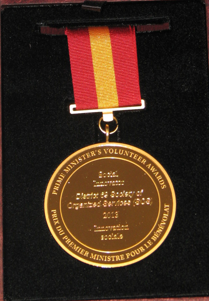 SOS Receives Prime Minister's Volunteer Award - SOS - Society of ...